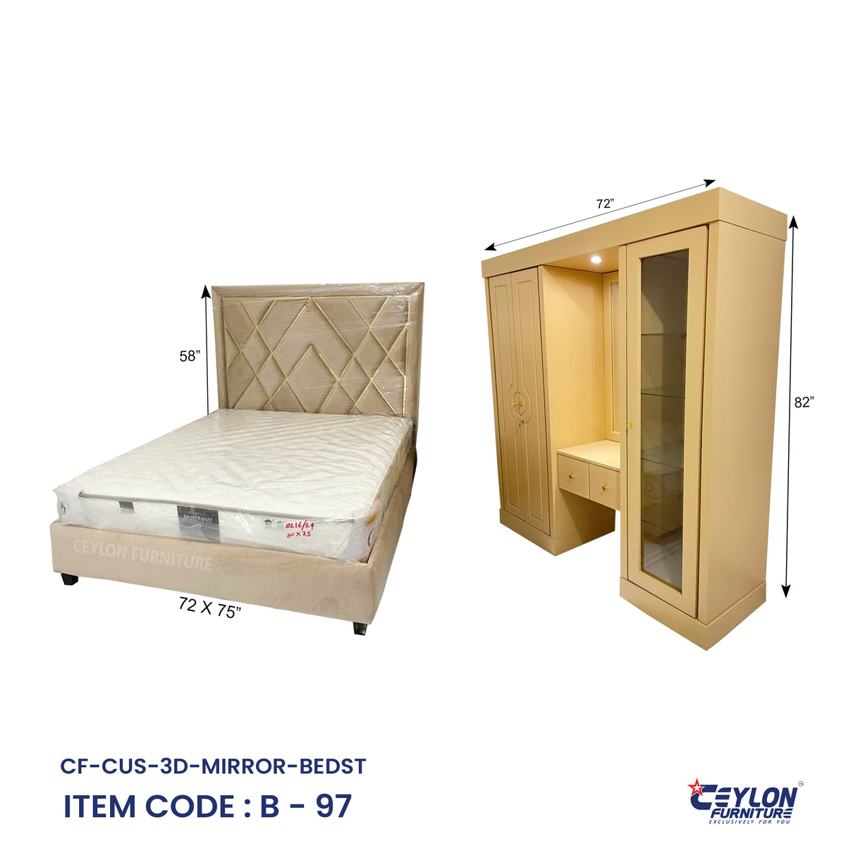 CF-CUS-3D-MIRROR-BEDST – Ceylon Furniture