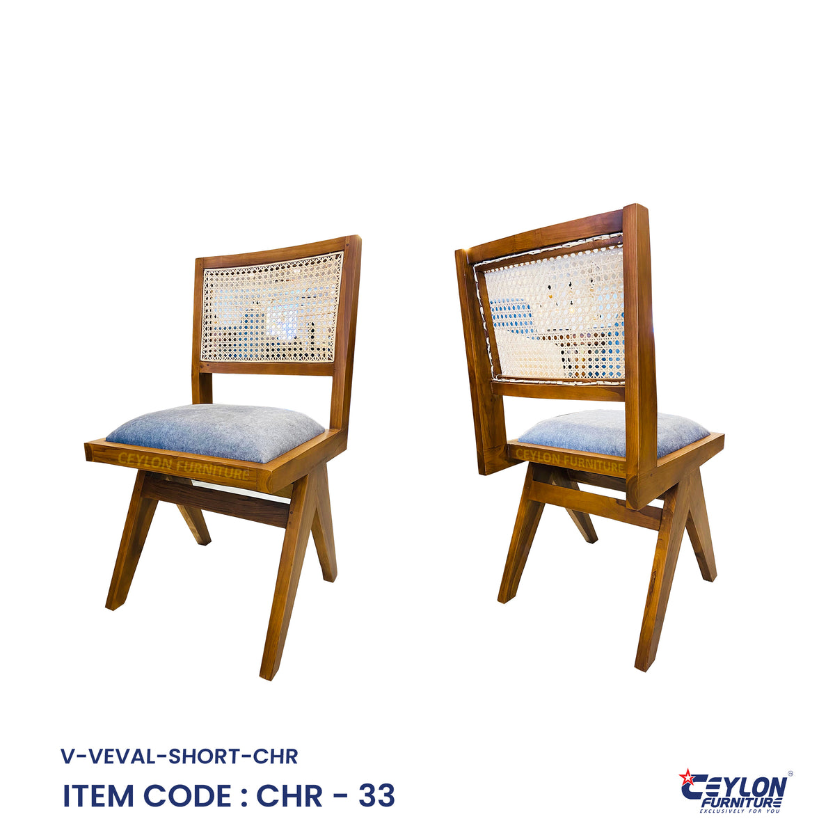 V-VEVAL-SHORT-CHR – Ceylon Furniture
