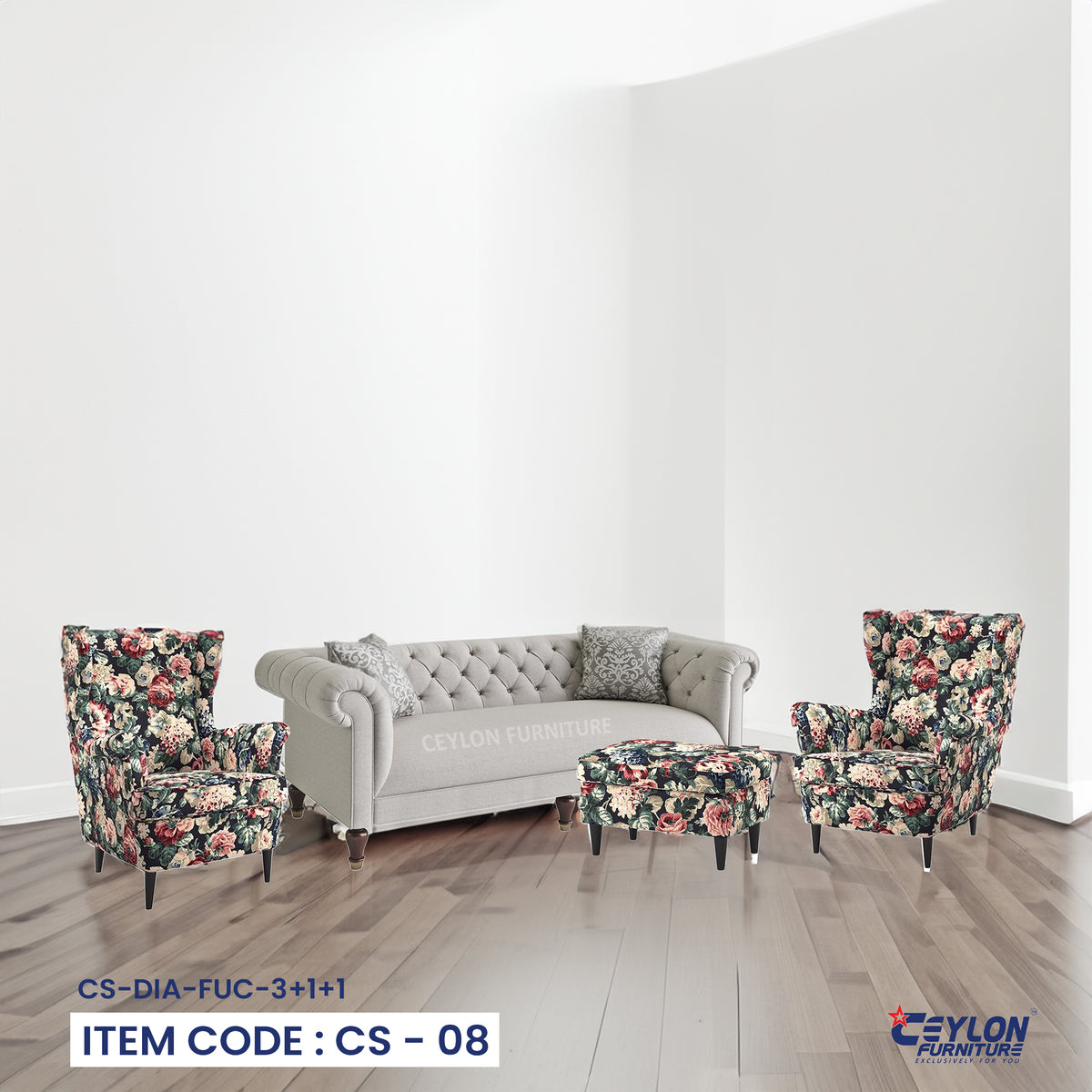 CS DIA FUC 3+1+1 – Ceylon Furniture